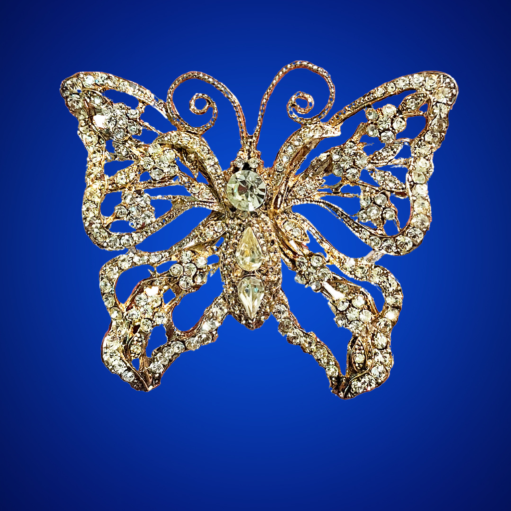 Gold and Crystal Butterfly – Ann Hand