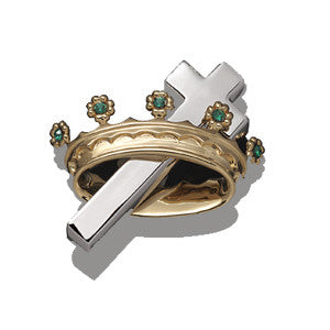 Cross & Crown pin – Ann Hand